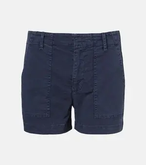 NILI LOTAN Cotton Blend Shorts - Blue