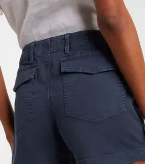 NILI LOTAN Cotton Blend Shorts - Blue