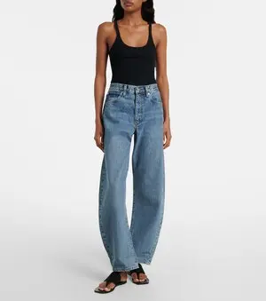 FRAME Bubble Barrel-leg Jeans In Knock Out - Blue