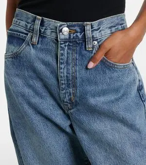 FRAME Bubble Barrel-leg Jeans In Knock Out - Blue