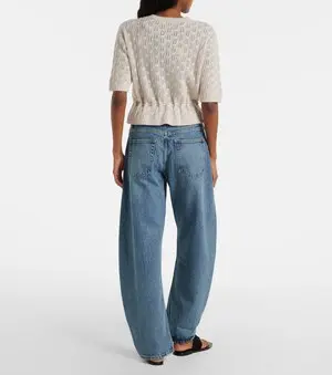 FRAME Bubble Barrel-leg Jeans In Knock Out - Blue