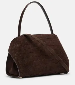 FERRAGAMO Hug Small Suede Shoulder Bag