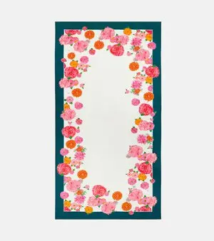 La DoubleJ Bright Blooms Large Cotton Tablecloth