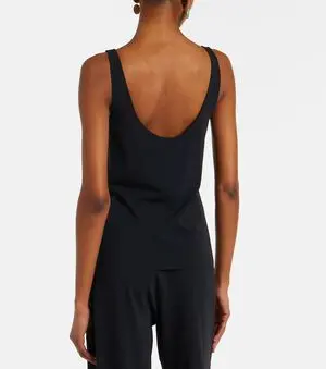 ERES Curl Cutout Jersey Top In Noir