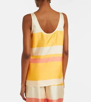 ERES Striped Silk Twill Top