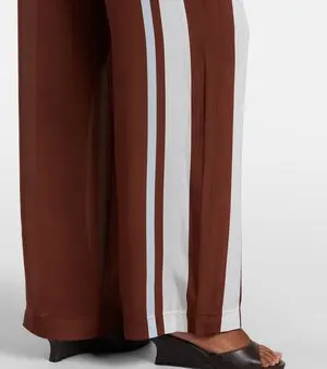 SIR. Marais Silk Wide-leg Pants - Brown