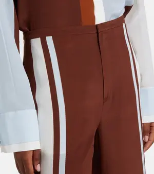 SIR. Marais Silk Wide-leg Pants - Brown