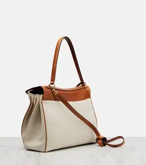 Balenciaga Rodeo Medium Canvas Shoulder Bag