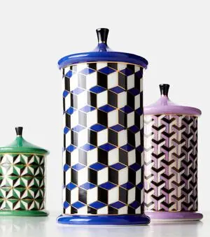 Jonathan Adler Versailles Porcelain Container - Blue