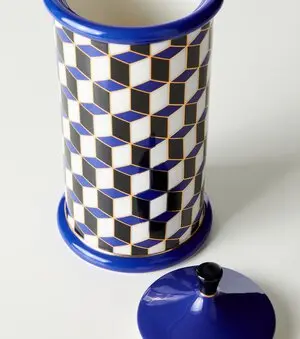 Jonathan Adler Versailles Porcelain Container - Blue