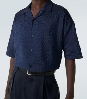 Giorgio Armani Seersucker Bowling Shirt