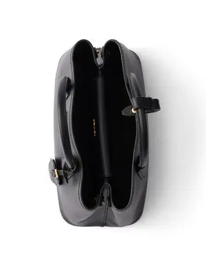 Prada Double Medium Saffiano Leather Bag - Black