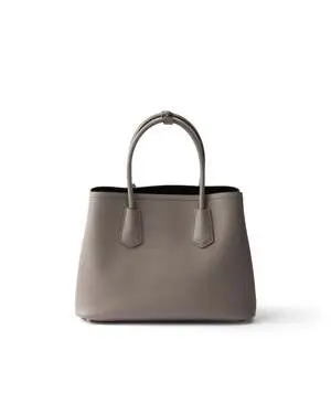 Prada Double Medium Saffiano Leather Bag - Grey
