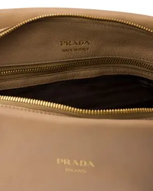 Prada Large Leather Tote Bag - Neutral