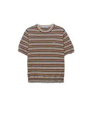 Prada Short-sleeved Striped Jersey T-shirt