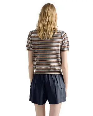 Prada Short-sleeved Striped Jersey T-shirt