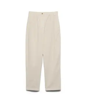 Prada Gabardine Loose Fit Drawstring Waist Trousers