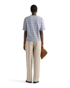 Prada Gabardine Loose Fit Drawstring Waist Trousers