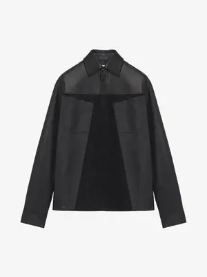 Alexander McQueen Leather Overshirt - Black