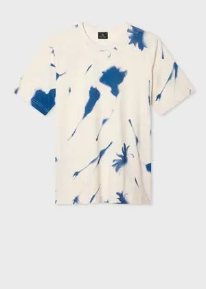 Paul Smith Ecru 'cynotype Floral' T-shirt