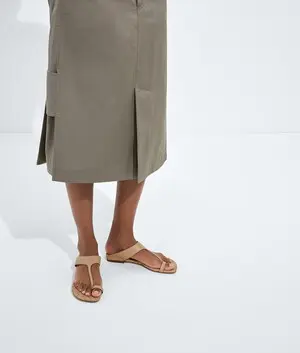 Bottega Veneta Livia Flat Thong - Shore