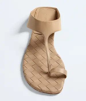 Bottega Veneta Livia Flat Thong - Shore