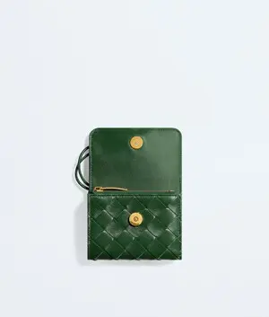 Bottega Veneta Andiamo Tri-fold Wallet - Basil