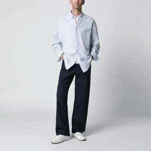 Polo Ralph Lauren Light Blue/white Striped Oxford Custom-fit Shirt - Multicolor