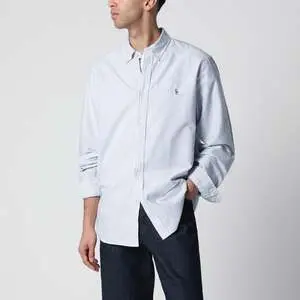 Polo Ralph Lauren Light Blue/white Striped Oxford Custom-fit Shirt - Multicolor