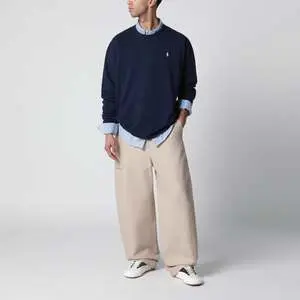 Polo Ralph Lauren Navy Cotton Crewneck Sweatshirt - Blue