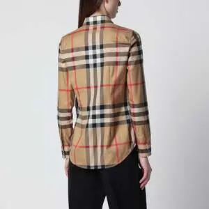 Burberry Slim-fit Cotton Twill Check Shirt - Beige