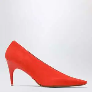 Balenciaga Duchesse 90 Mm Suede Goatskin Pumps - Orange