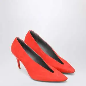 Balenciaga Duchesse 90 Mm Suede Goatskin Pumps - Orange