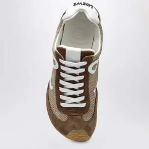 Loewe Ballet Runner 2.0 Suede And Mesh Sneakers - Beige
