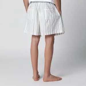 TEKLA Organic Cotton Striped Pajama Shorts