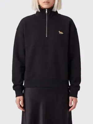Maison Kitsuné Cotton Sweatshirt With Logo - Black