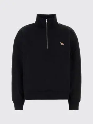 Maison Kitsuné Cotton Sweatshirt With Logo - Black