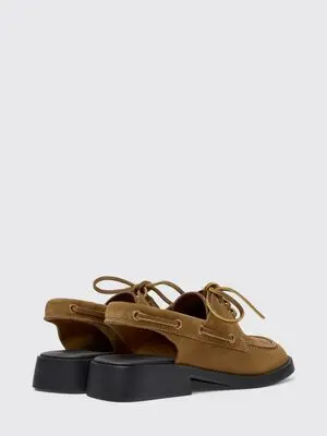 Camper Donna Suede Slingback Loafers - Brown