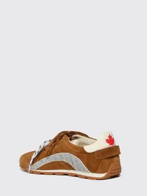Dsquared2 Dc642 Suede Calf Leather Sneakers - Camel