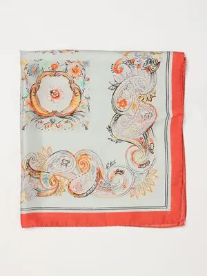 Etro Foulard In Silk With Paisley Print - Red
