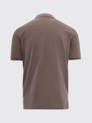 Emporio Armani Cotton Polo Shirt With Logo - Grey