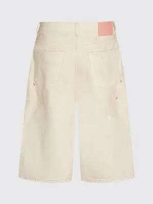 Acne Studios Cream Distressed Denim Shorts