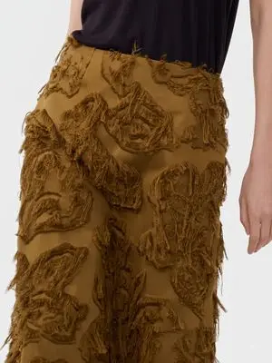 Studio Nicholson Cotton Midi Skirt With Fringes