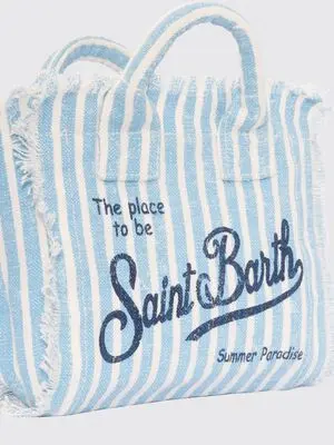 MC2 SAINT BARTH Striped Linen Vanity Bag