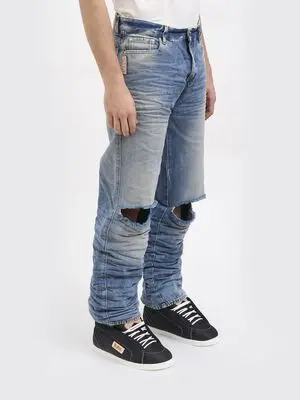 PDF Distressed Denim Flared Jeans