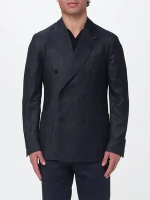 Men's Navy Blue Double-Breasted Jackets
