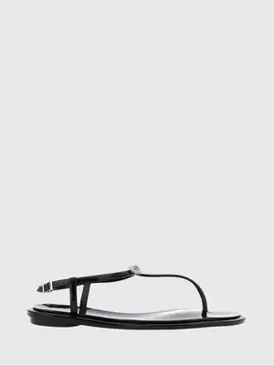 MACH&MACH Mach & Mach Rhinestone Bow Embellished Pvc Thong Sandals - Black