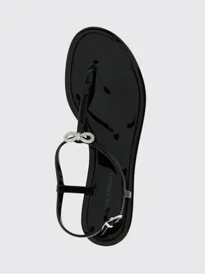MACH&MACH Mach & Mach Rhinestone Bow Embellished Pvc Thong Sandals