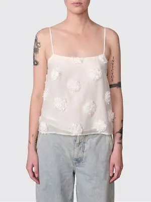HERSKIND Frida Organza Top With 3d Floral Texture