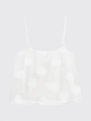 HERSKIND Frida Organza Top With 3d Floral Texture